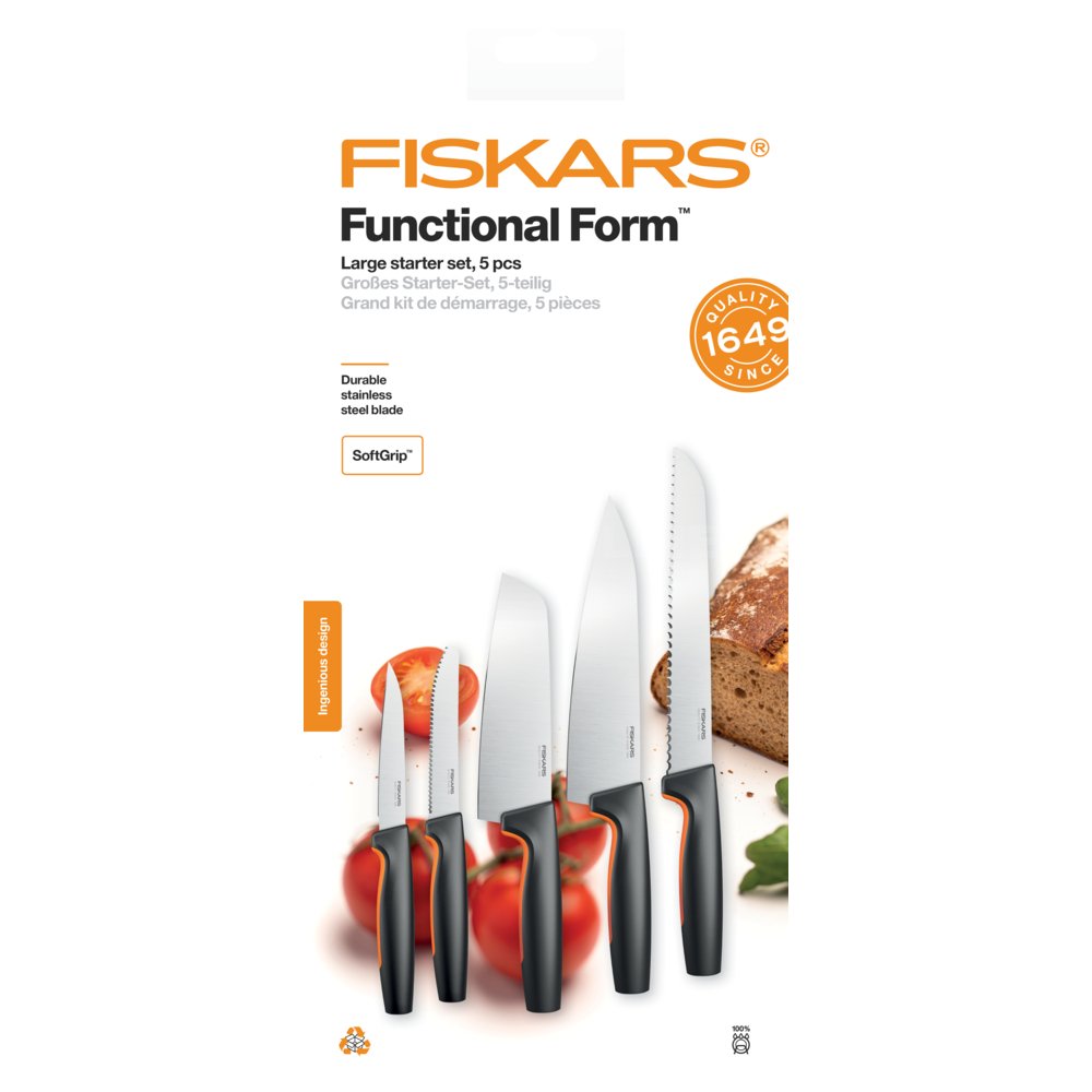 Startovací sada 5 nožů Fiskars | 5 let záruka